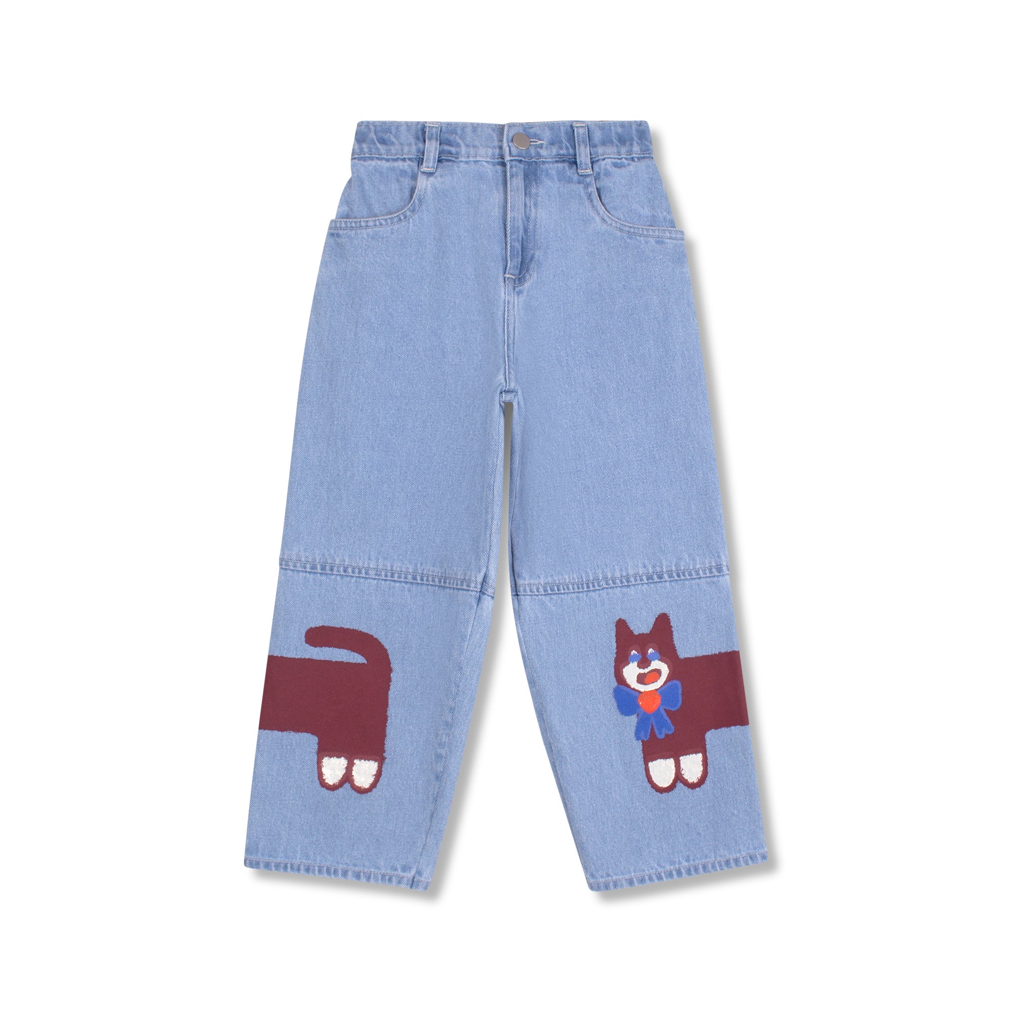 Feline Wrapped Jean - Mid Wash Denim / Cat – Wynken